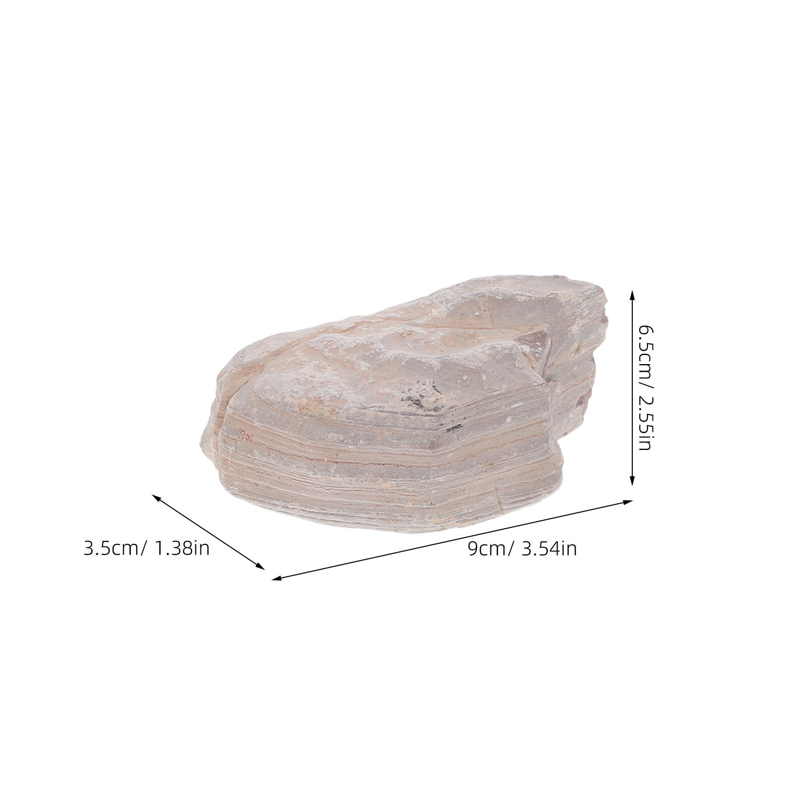 Набор из 5 кварцевых декоративных камней бежевого цвета для миниатюрного ландшафта