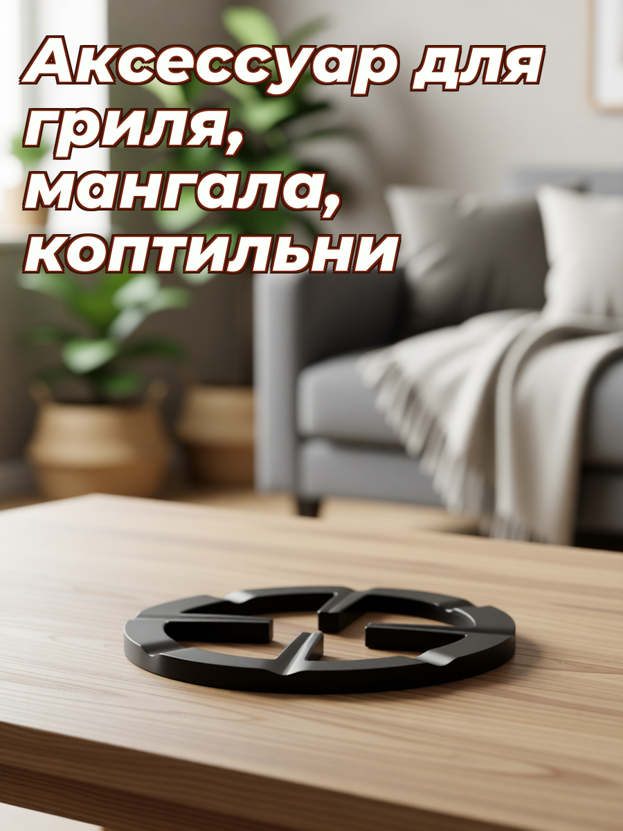 Кольцо Для Газовой Плиты Из Чугуна Подставка Для Кастрюли Противень Для Равномерного Нагрева 13.00X13.00X0.20Cm