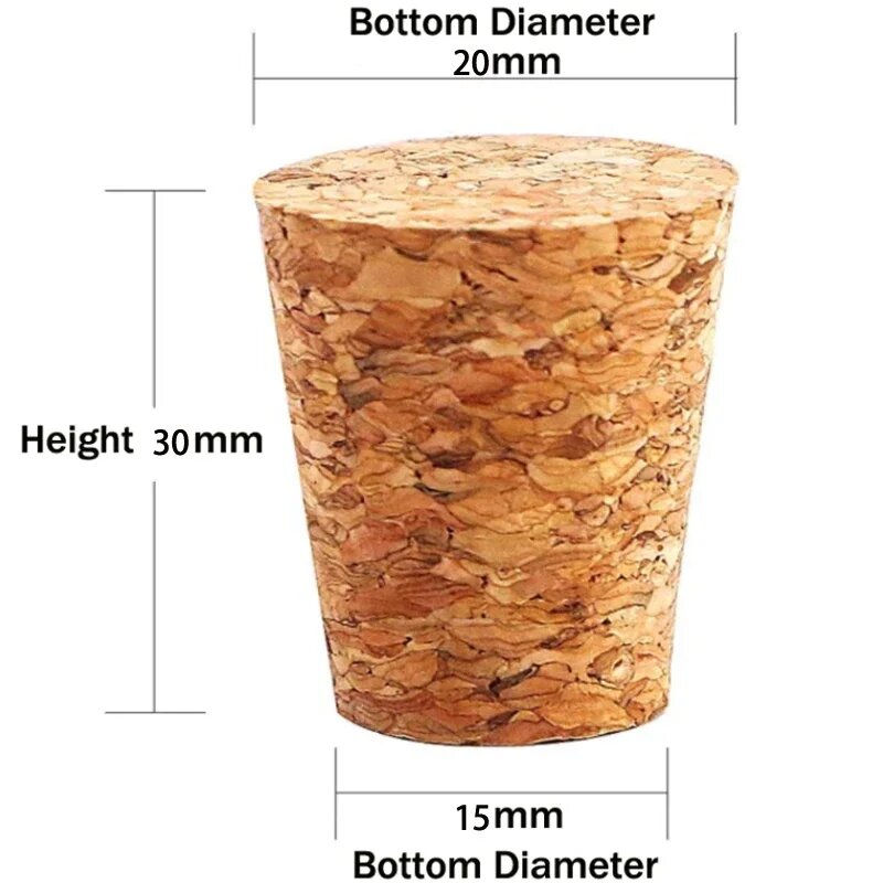 Пробковые заглушки для бутылок 20x15x30mm 10pcs