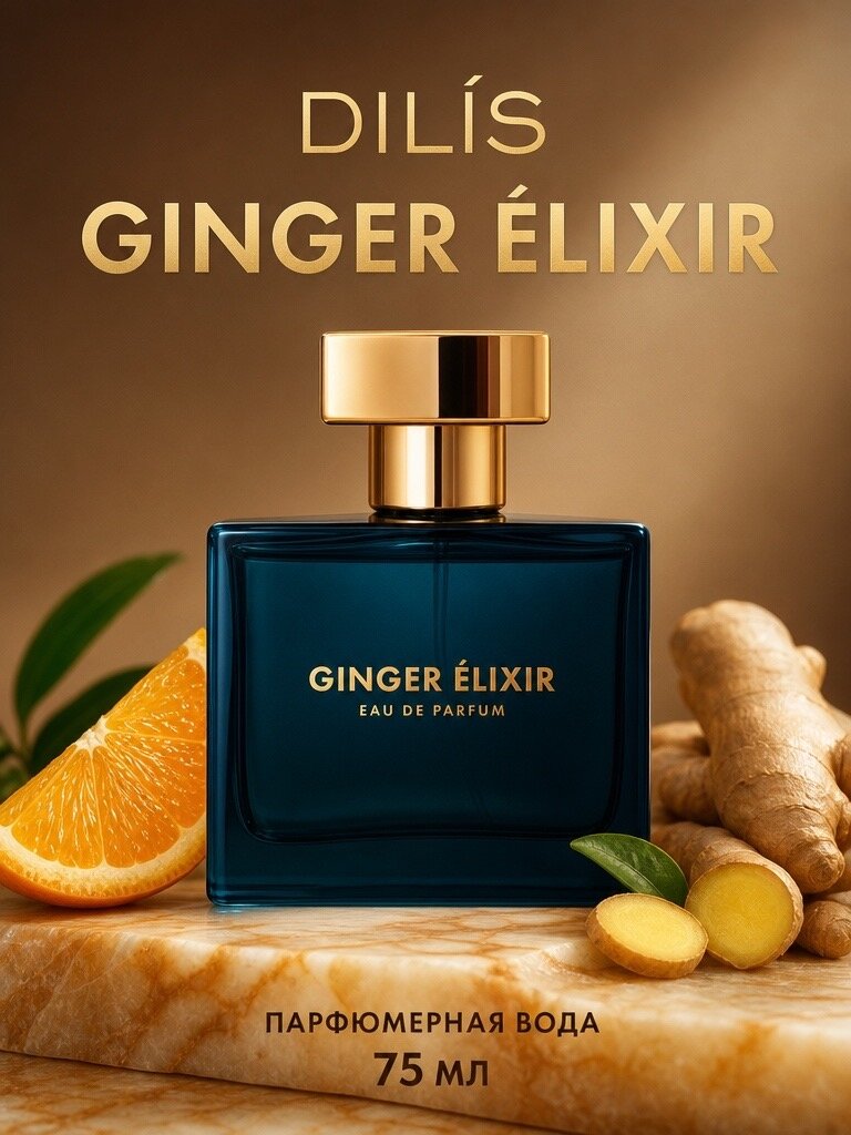 DILIS NATURE LINE Парфюмерная вода мужская Ginger Elixir 75 мл