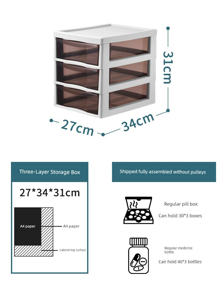 3-секционный шкаф для лекарств, размеры 26.7x34.2x31 см, экономия пространства для хранения дома