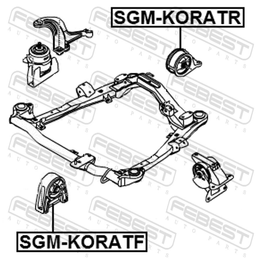 Подушка Двигателя Передняя (FEBEST SGM-KORATF)