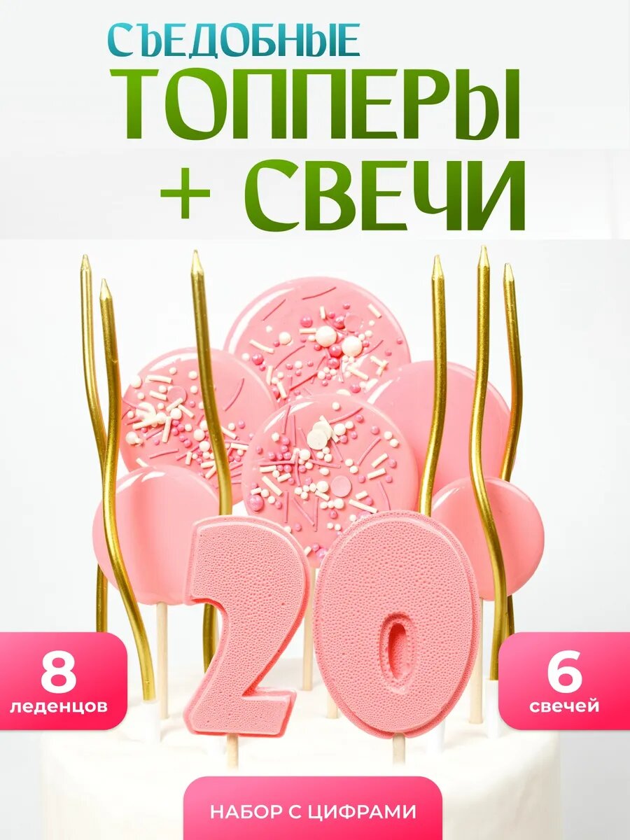 Топпер на торт 20 лет