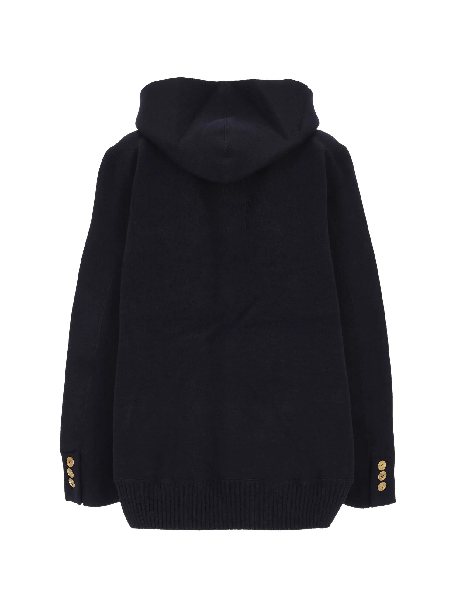 Пальто Sacai Double-breasted hooded coat, размер 42, синий — фото 1