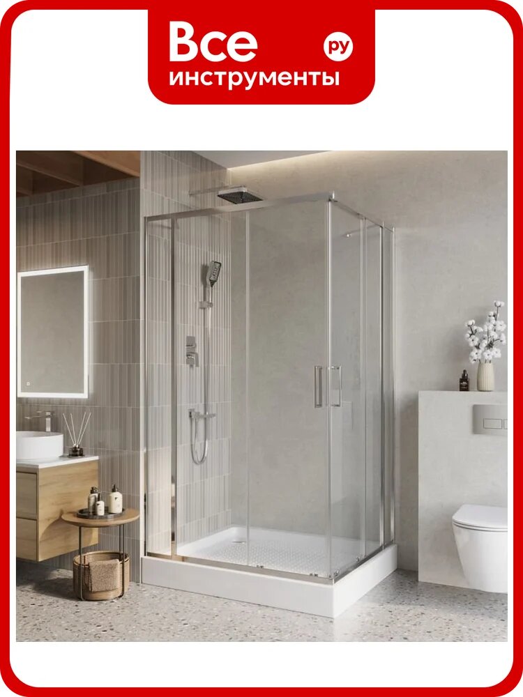 Душевой уголок BelBagno LUCE-AH-22-110/105-C-Cr