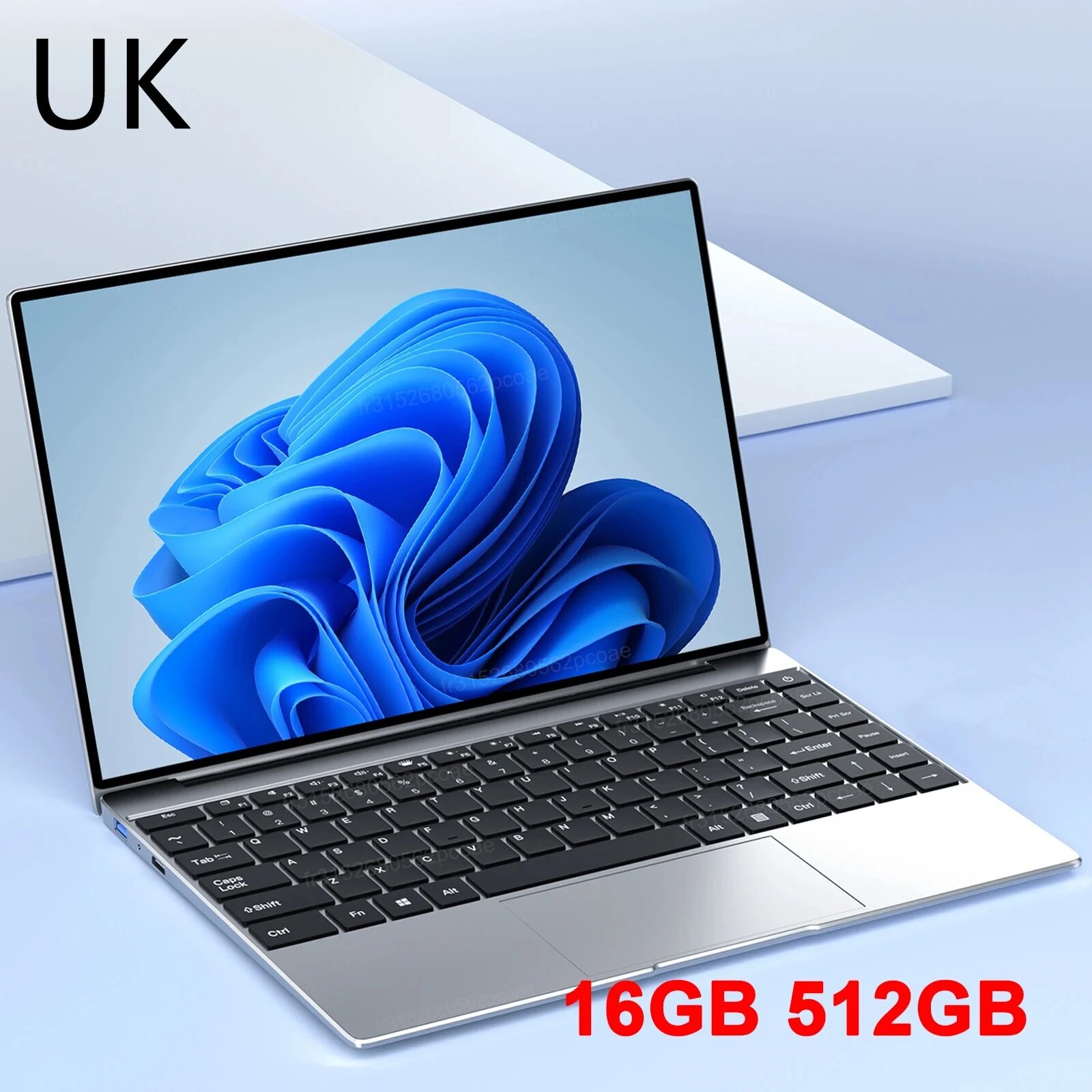 Ultra Slim Gaming Laptop 14.1", Intel N3700, 16GB RAM, 2TB SSD, Windows 11 512GB, UK 16GB 512GB