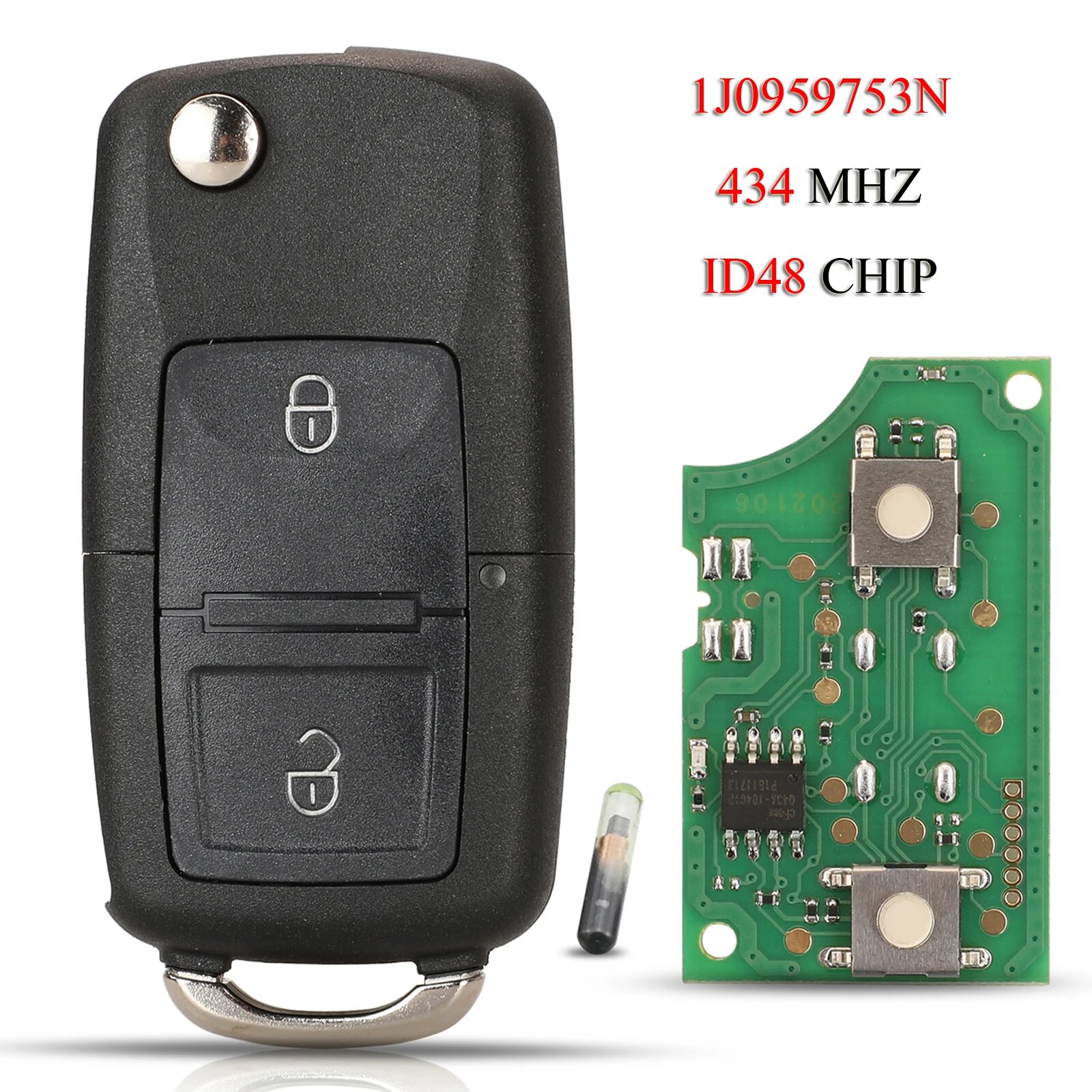 Умный Автомобильный Ключ Jingyuqin 1J0959753N Для VW Golf Jetta Polo Skoda Octavia Superb For Seat