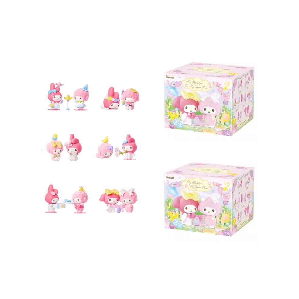 Funism Sanrio, My Melody Piano Small Bird Adventure Cartoon Mystery Boxes Single Mystery Box/Full Box 6 Pcs FUNISM-2509-0001