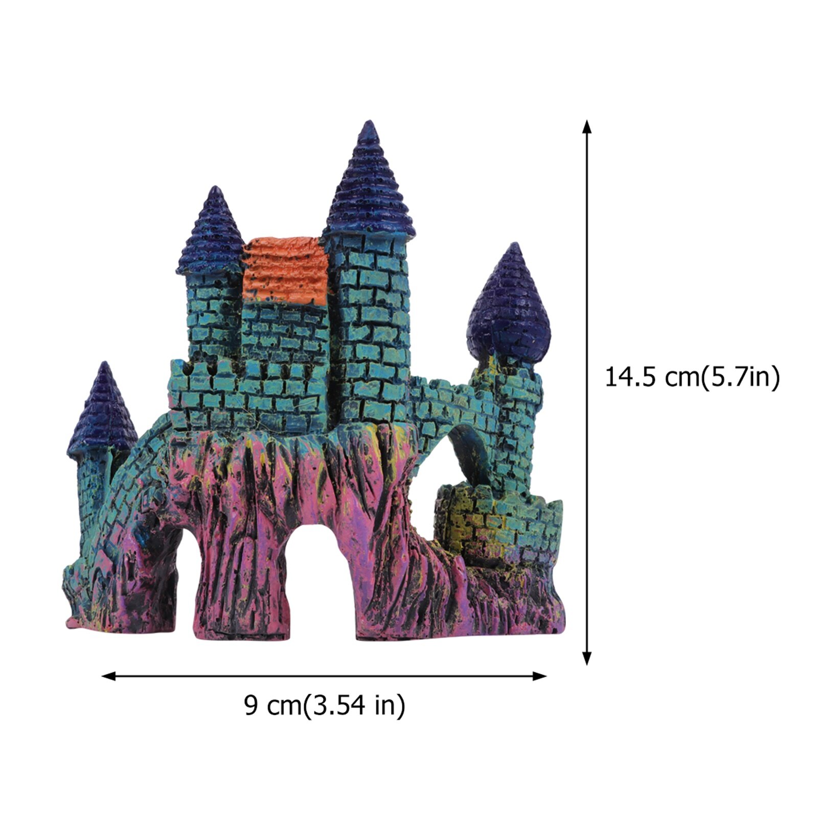Красивое Украшение Для Аквариума Из Резины Укрытие Для Рыб И Шrimp 12X14.5Cm