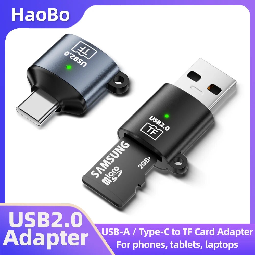 Type-C TF Card Reader, Black — фото 1