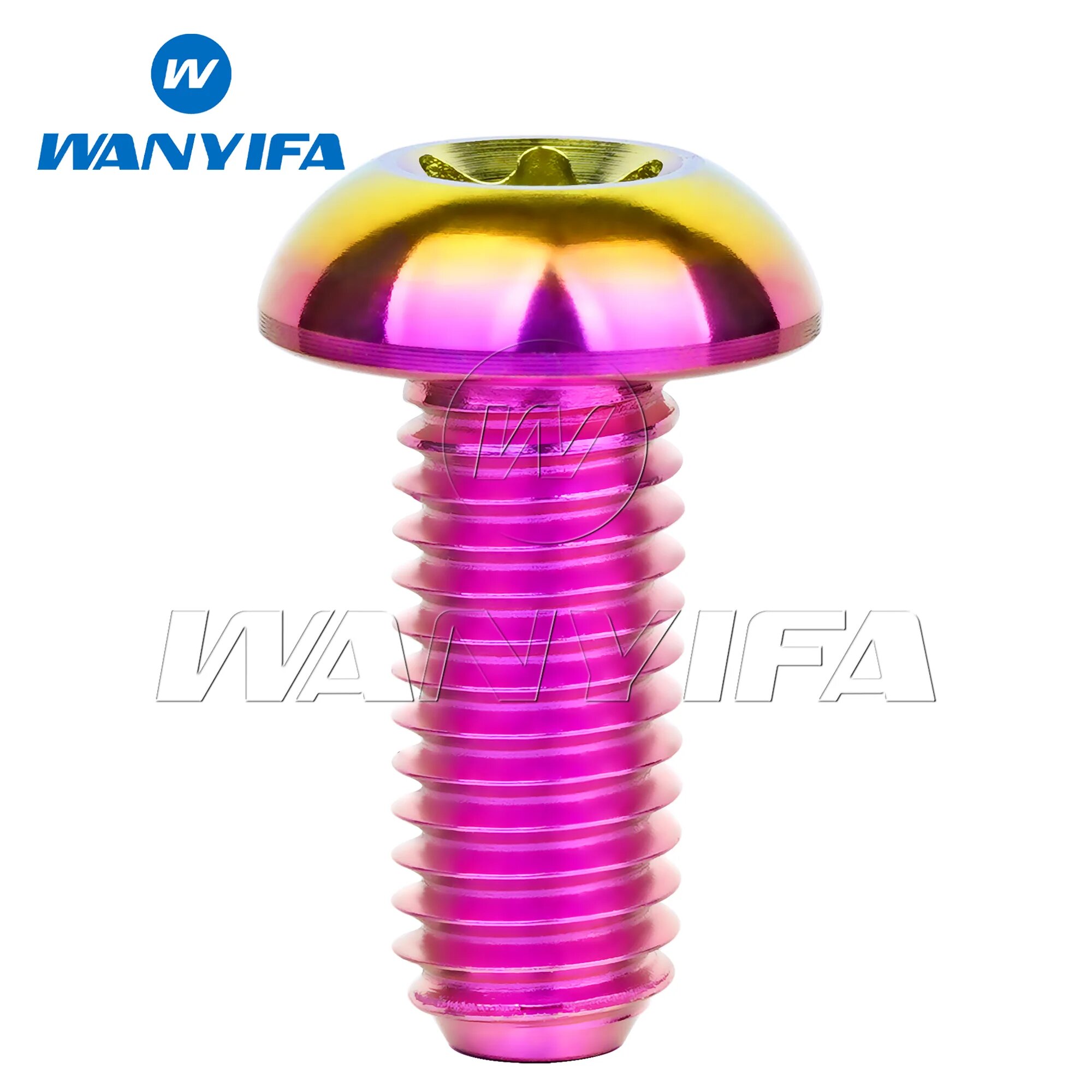 Титановые болты Wanyifa T25 Torx M5x10/12 мм для дисковых тормозов Purple Gold, 12mm
