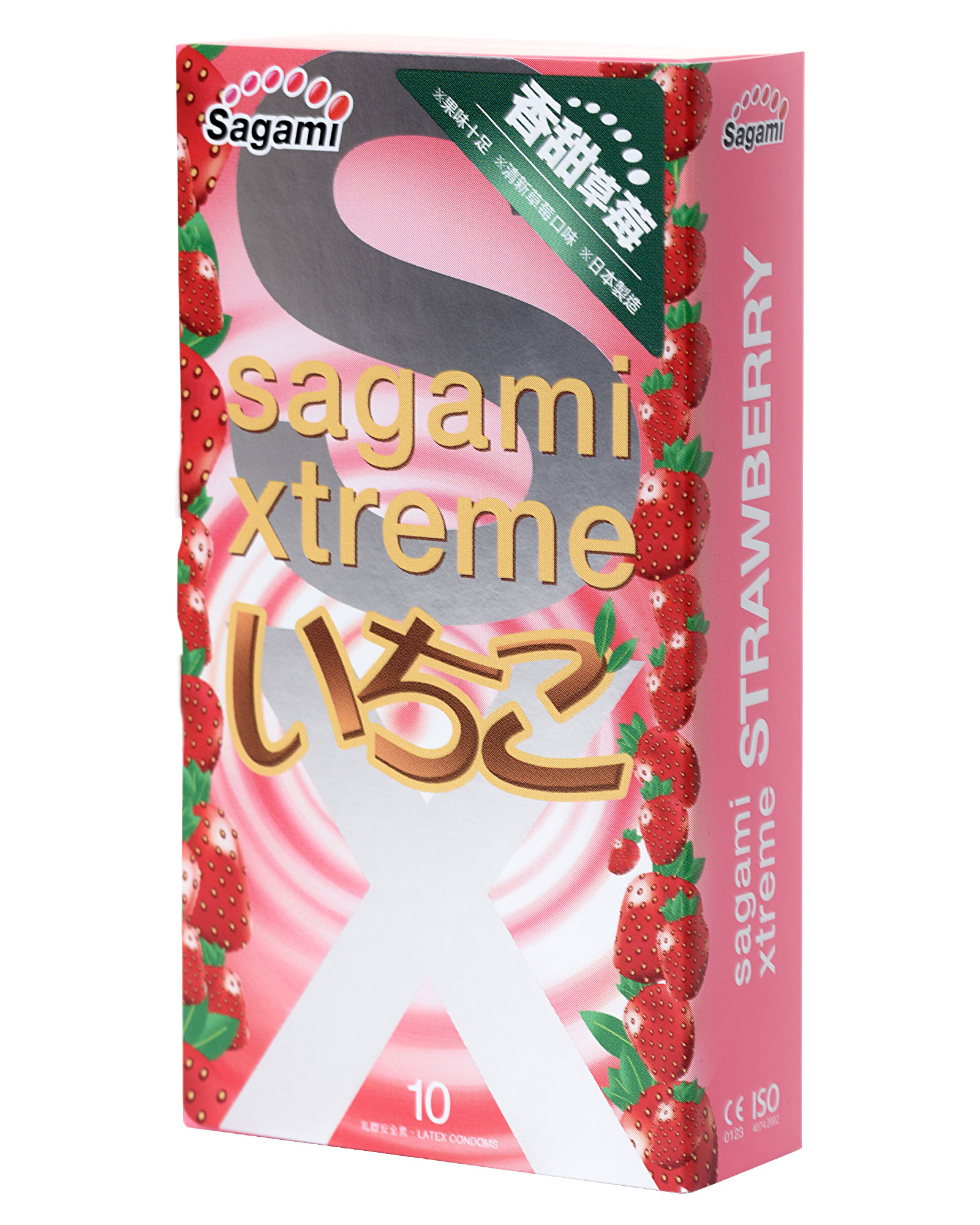 Презервативы Sagami Xtreme Strawberry, 10 шт.