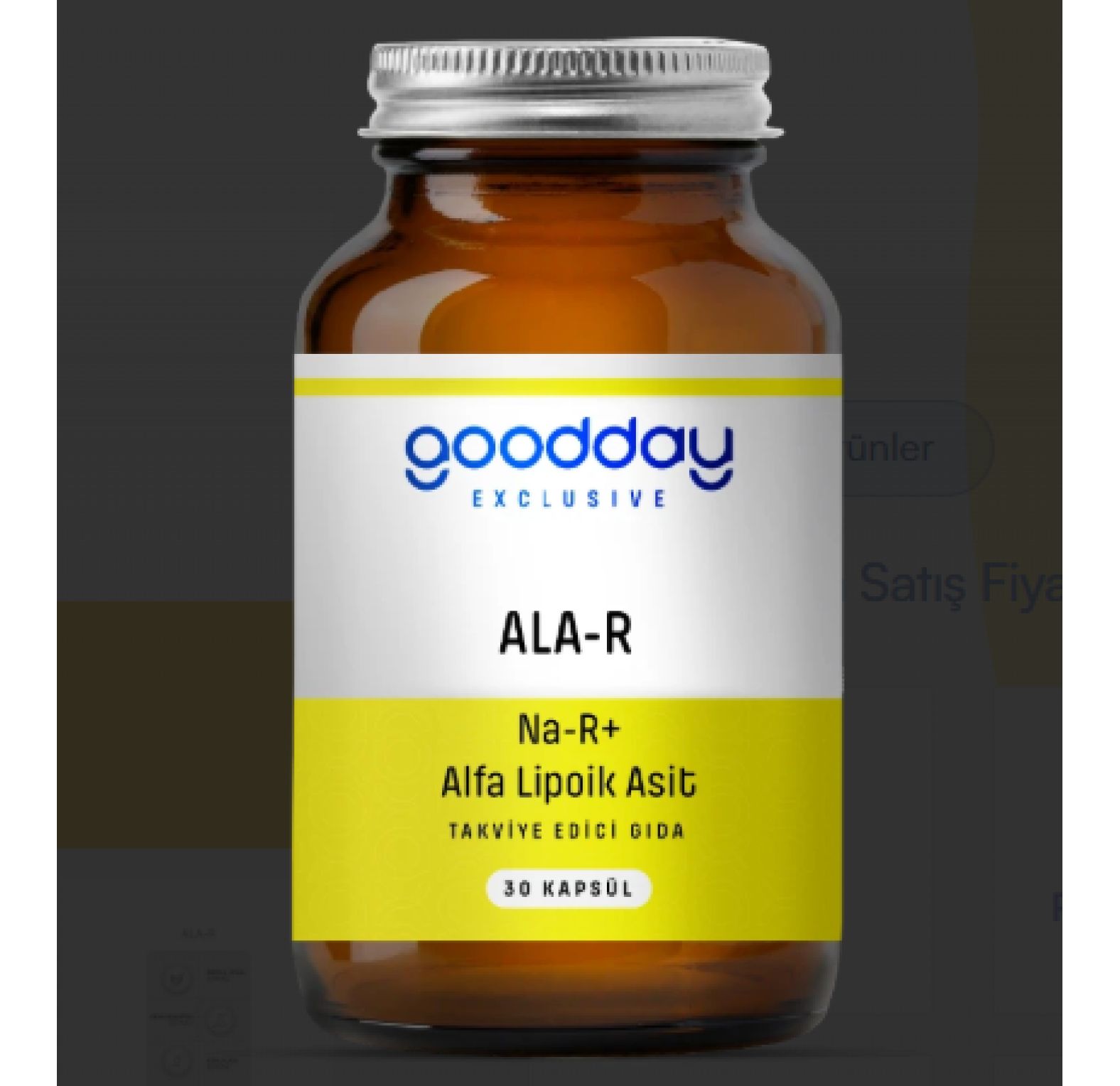 Альфа-липоевая кислота GoodDay, R-альфа-липоевая кислота, 30 капсул