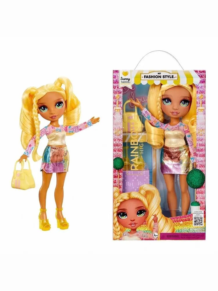 Куклы Rainbow High Rainbow Junior High School Doll Daisy Madison, Желтый, Белый, Зеленый — фото 1