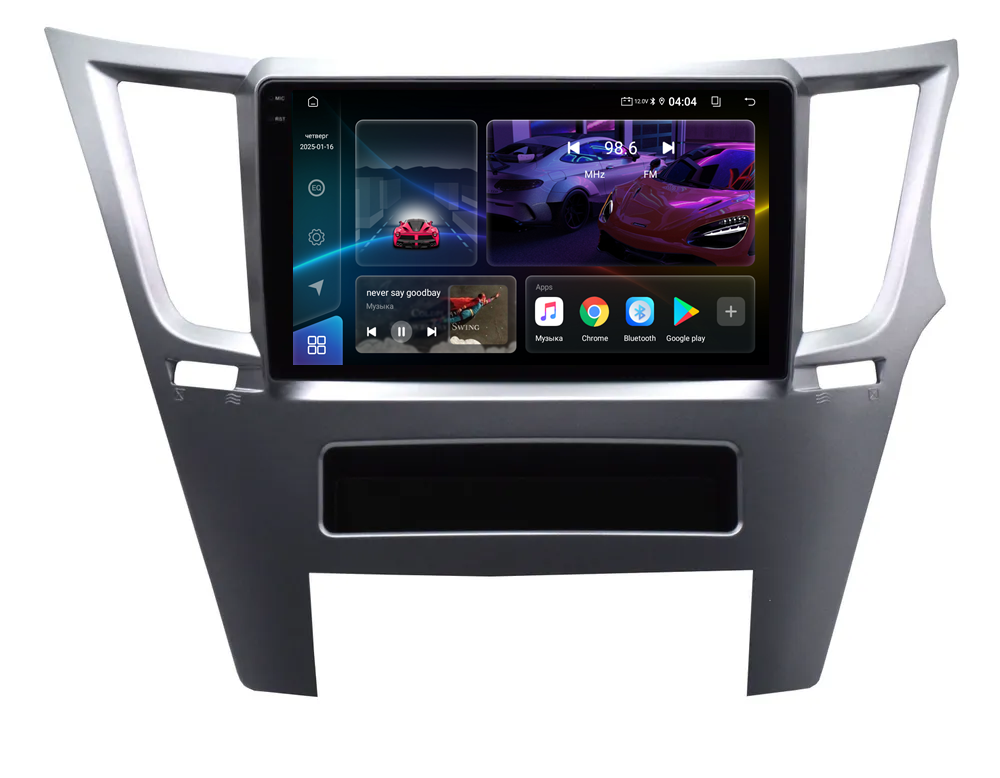 Магнитола Subaru Outback, Legacy 2009 - 2013 (правый руль) (8 ядер, 12/256 GB, DSP, Экран 2К 2000х1200 CARPLAY/AA) Магнитола Субару Легаси Аутбэк