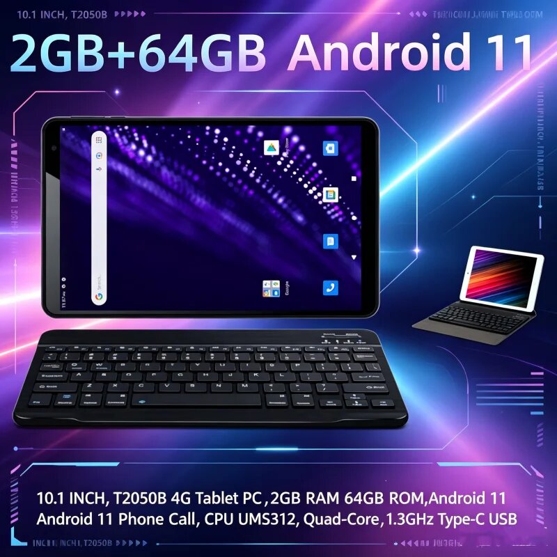 Планшет Glavey, 10.1", 2/64ГБ, Wi-Fi+4G, Android
