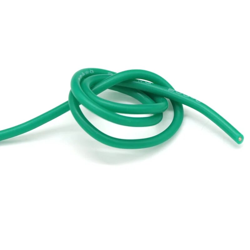 Силиконовый провод 17 AWG, 1 метр, зеленый