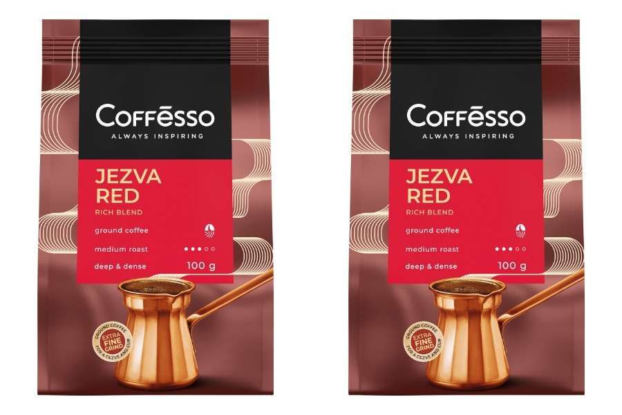 Coffesso Jezva red молотый кофе, 100 г, 2 шт