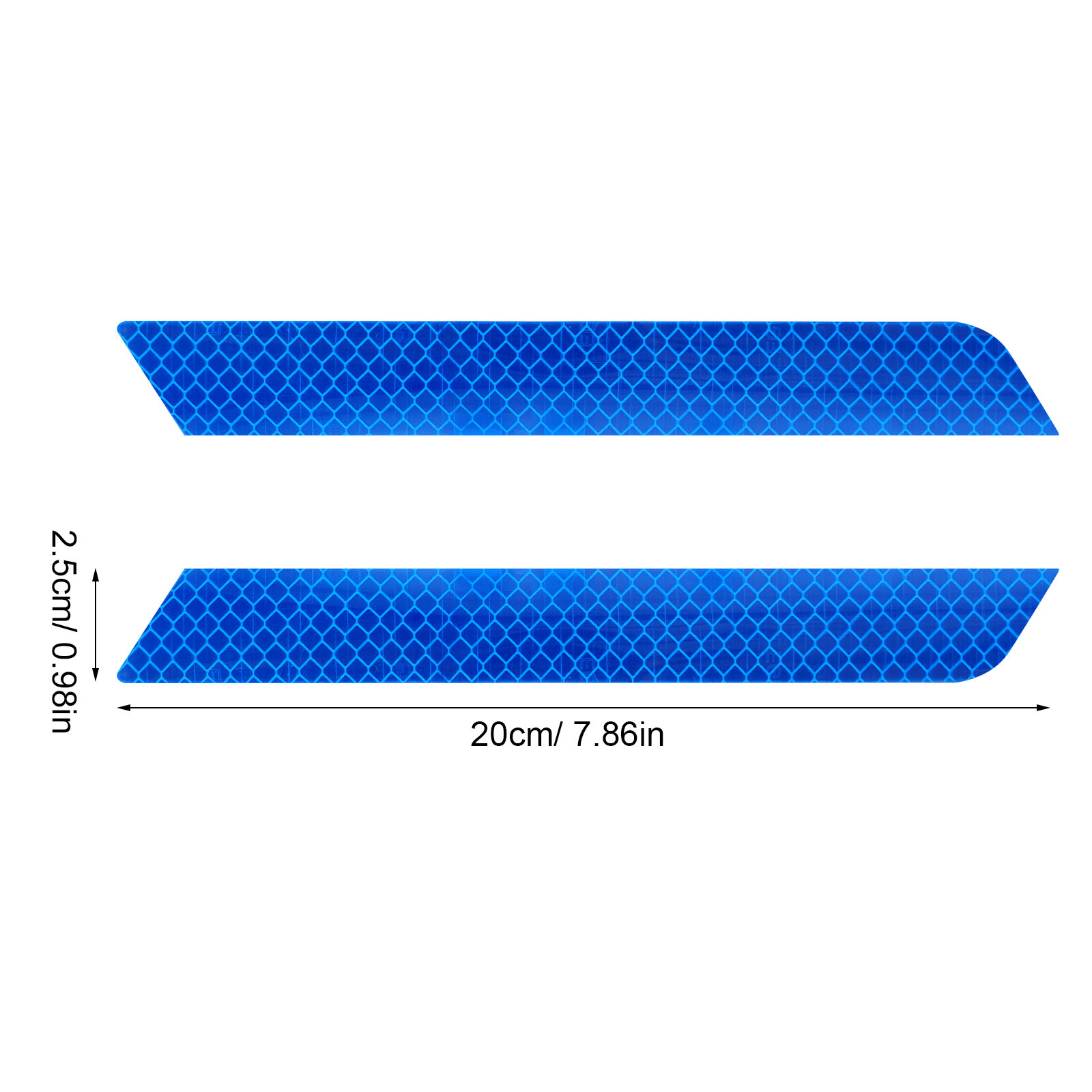 Наклейки На Бампер Из PVC Синие Защита От Царапин 1 Штук 20.00X2.50X0.10Cm