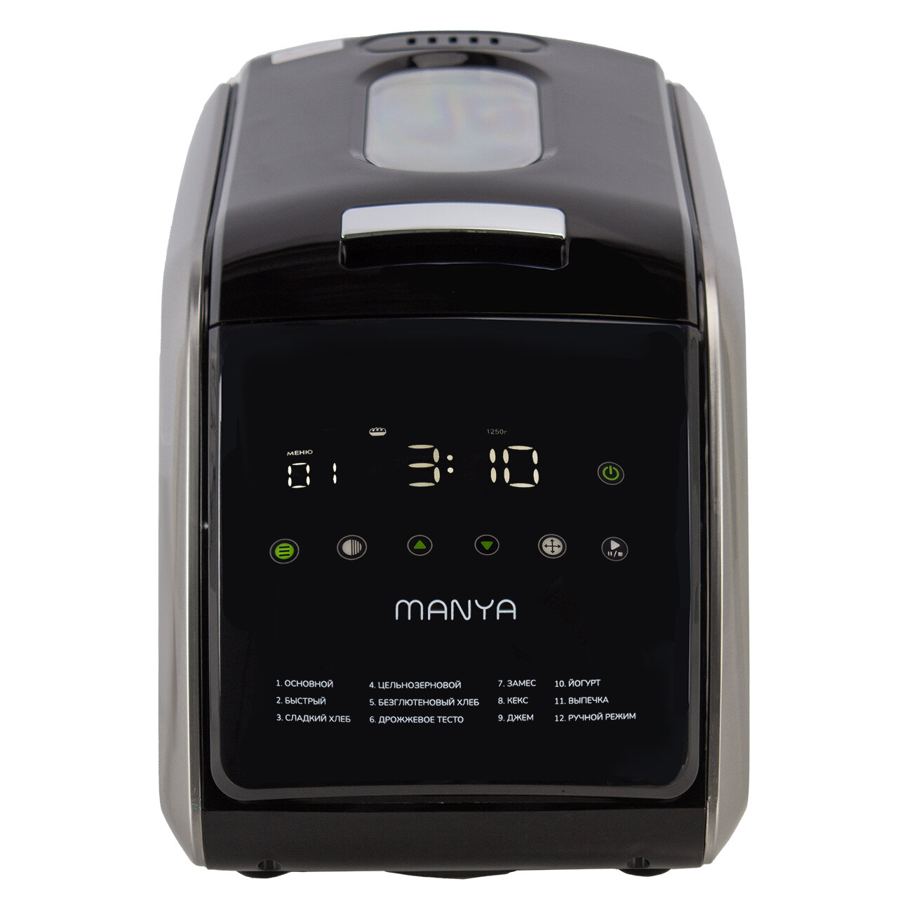 Хлебопечка с замесом автоматическая 12 программ 850Вт MANYA BM-M156, вес выпечки 1000/1250/1500г