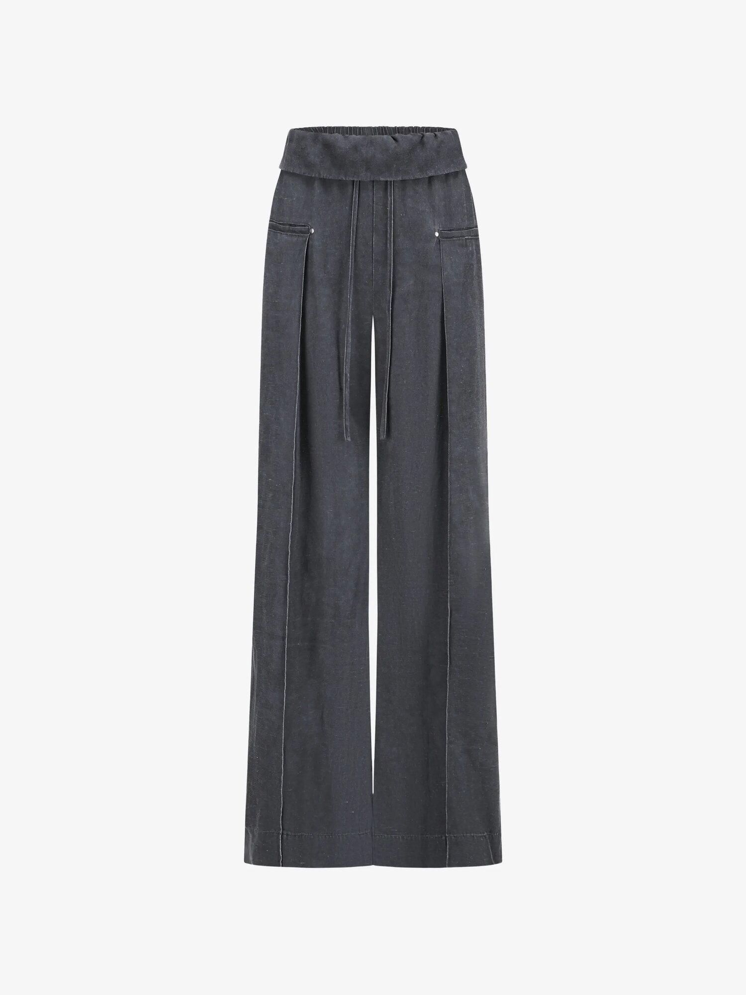 Брюки OUDE WAAG Washed drawstring wide-leg trousers