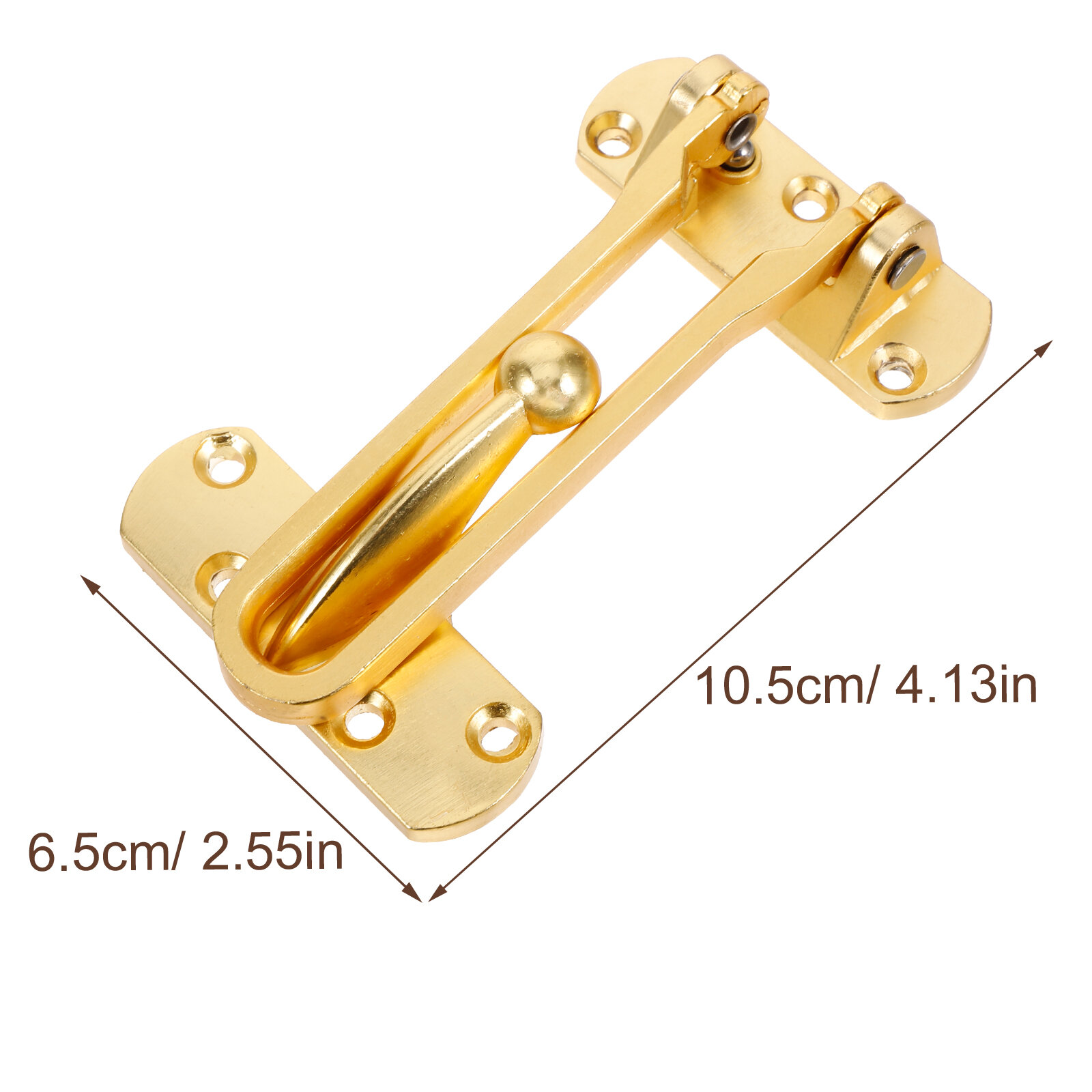 Замок Для Двери С Антикромсным Механизмом Золотой Цвет 10.50X6.50X2.00Cm