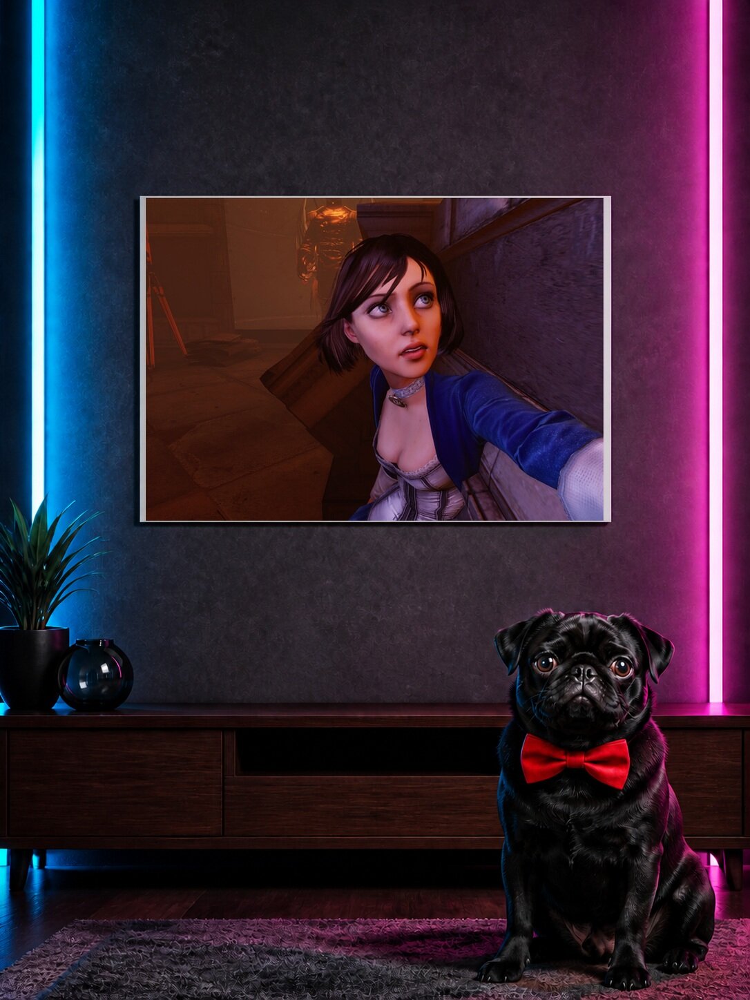 Плакат BioShock — динамичная игровая композиция для домаш A3