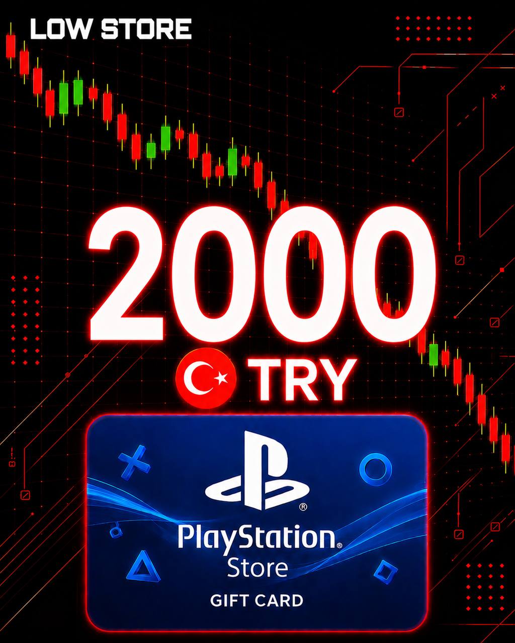 PlayStation Gift Card 2000 TRY — Турция, цифровой код пополнения PlayStation Store