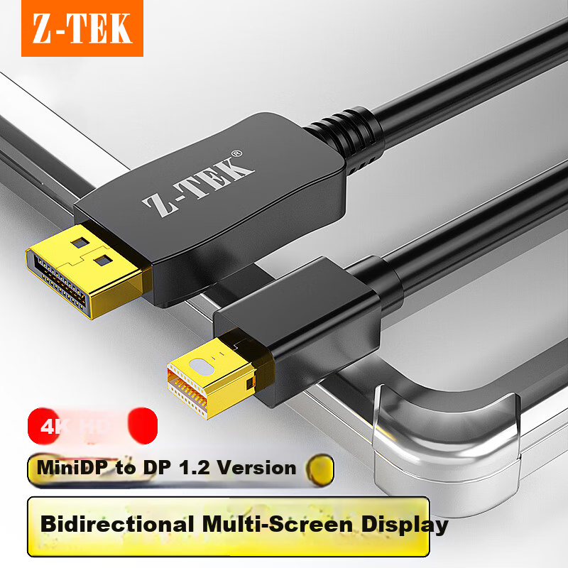 Z-TEK Mini DP к DP 1.2 адаптер кабель для Thunderbolt 4K видео конвертер для ноутбуков Apple Microsoft к монитору 3 м