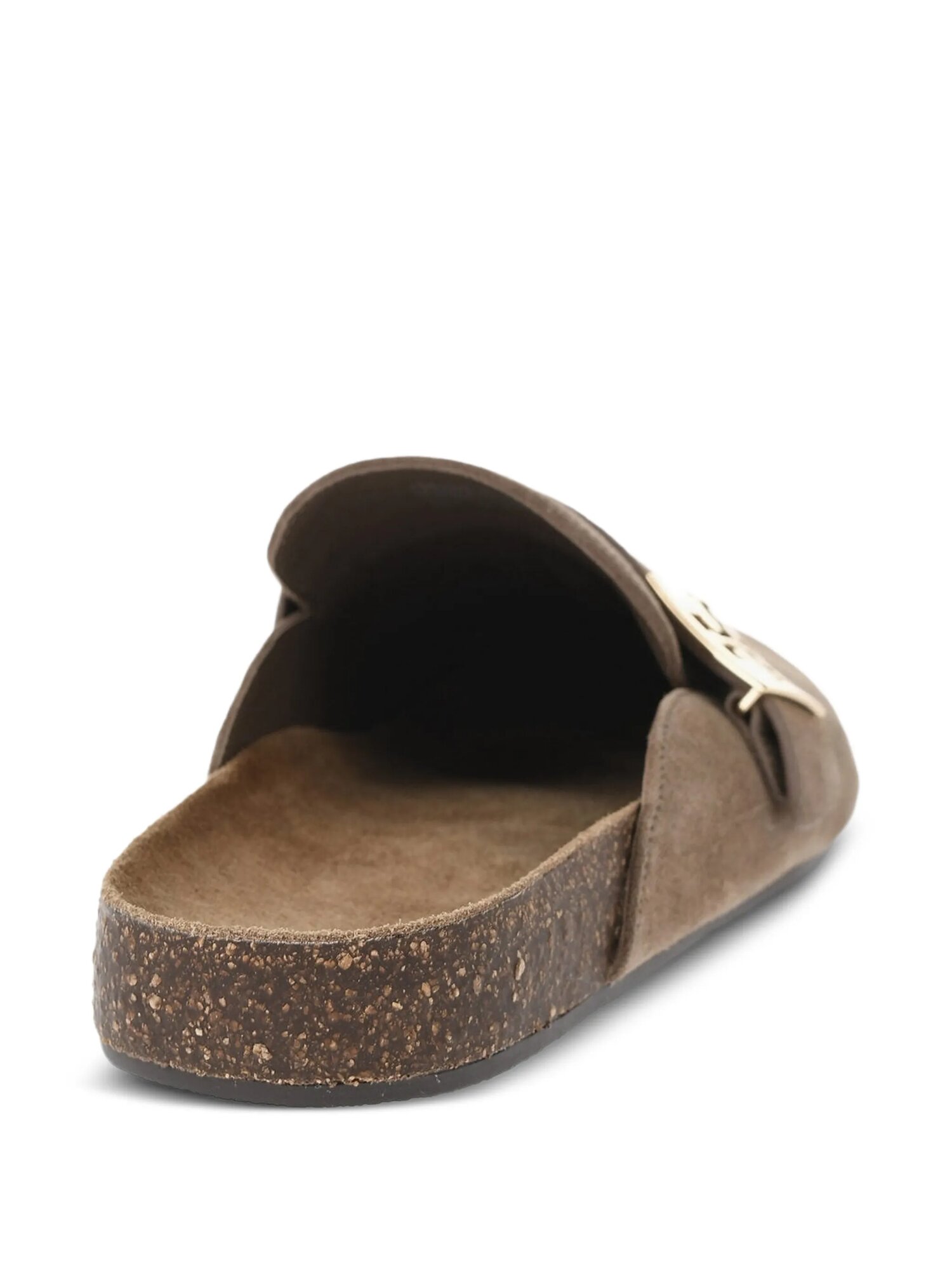 Мюли Tory Burch Logo-buckle suede mules, размер 9.5, коричневый — фото 1