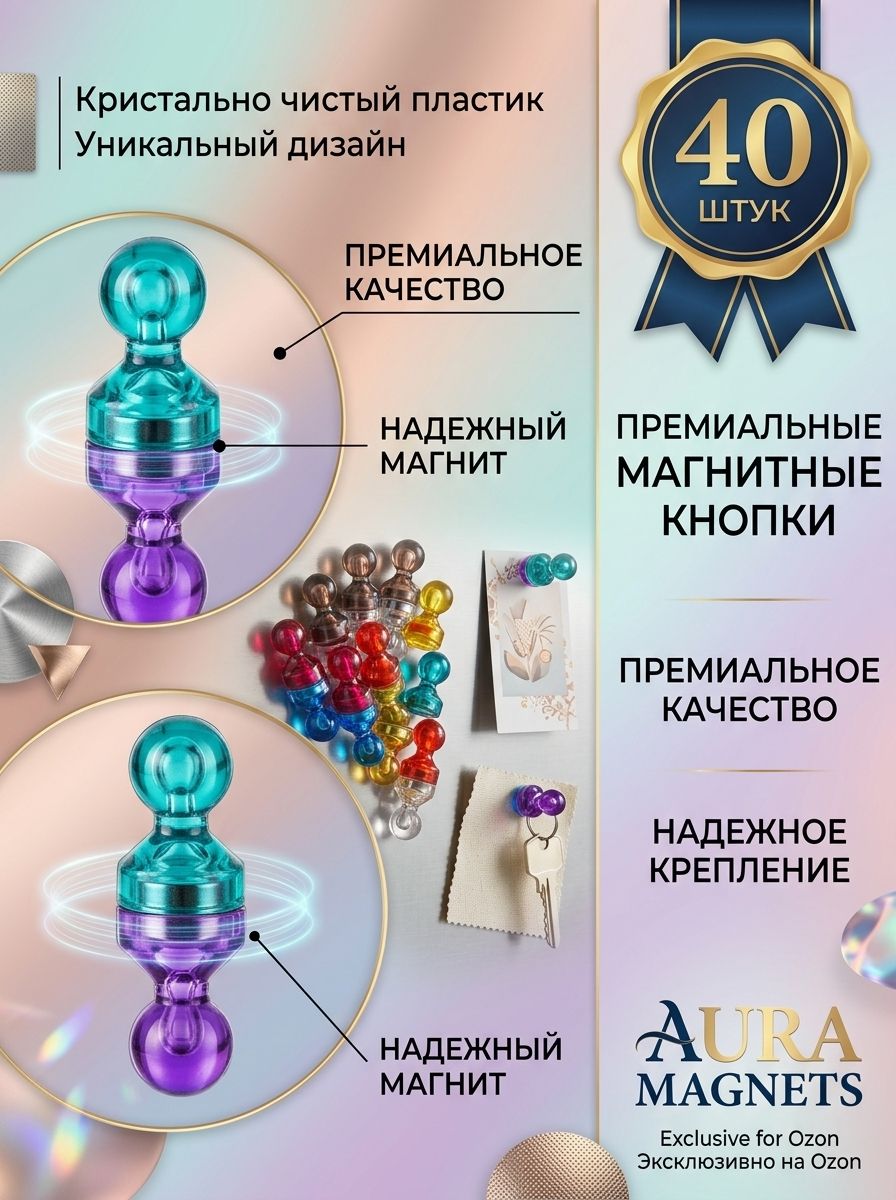 Магниты для доски,40шт для магнитной доски набор магнитов