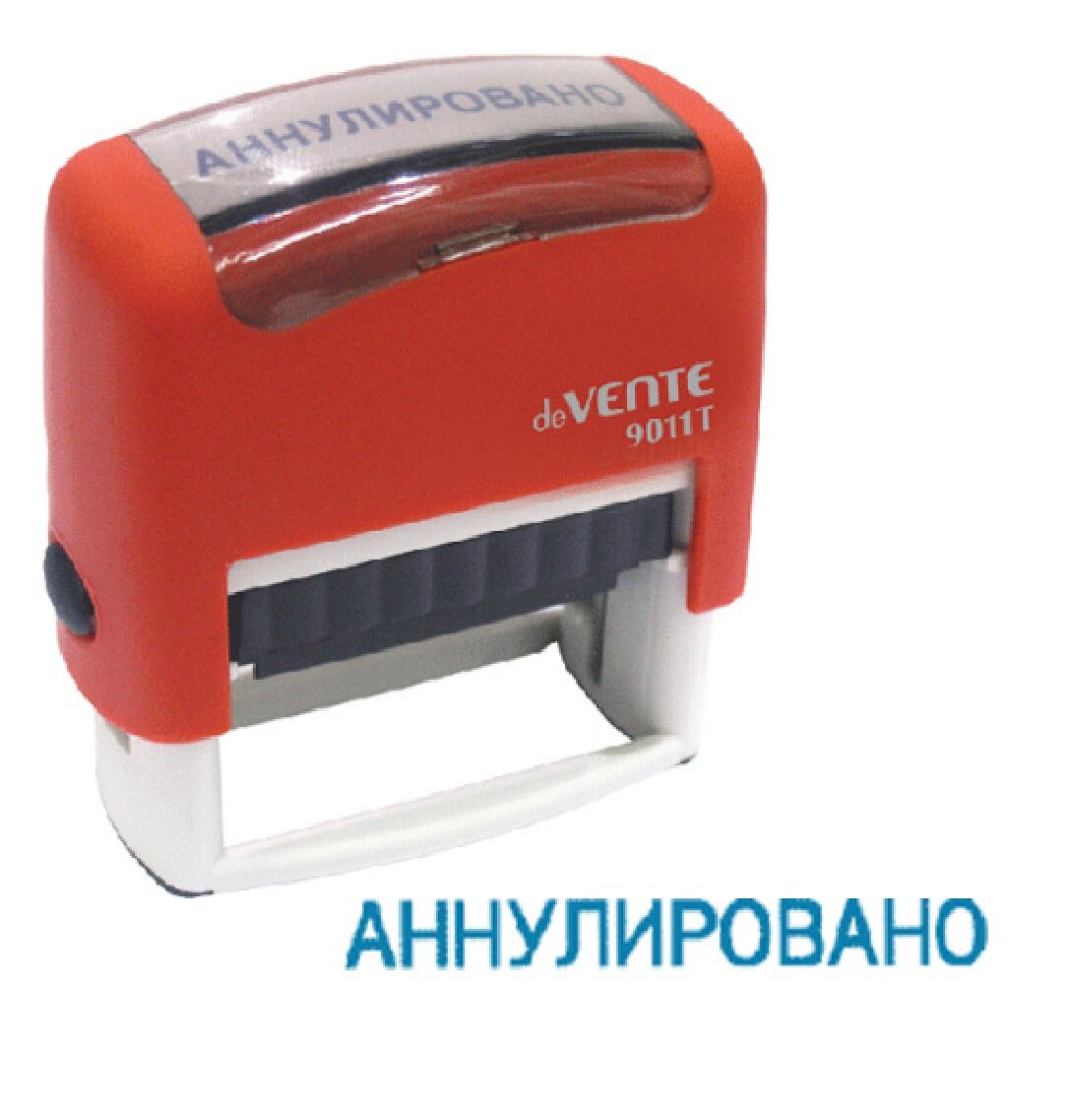 Штамп стандартный " deVente " №01 Аннулировано, цвет корпуса красный, 9011T