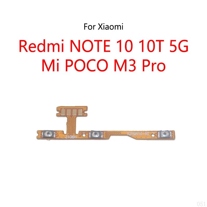Для Xiaomi Redmi NOTE 10 10T 5G / Mi POCO M3 Pro Pocophone Кнопка питания Кнопка включения/выключения громкости Гибкий кабель