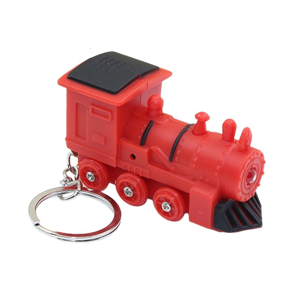 Железнодорожный брелок со звуком и подсветкой, красный
