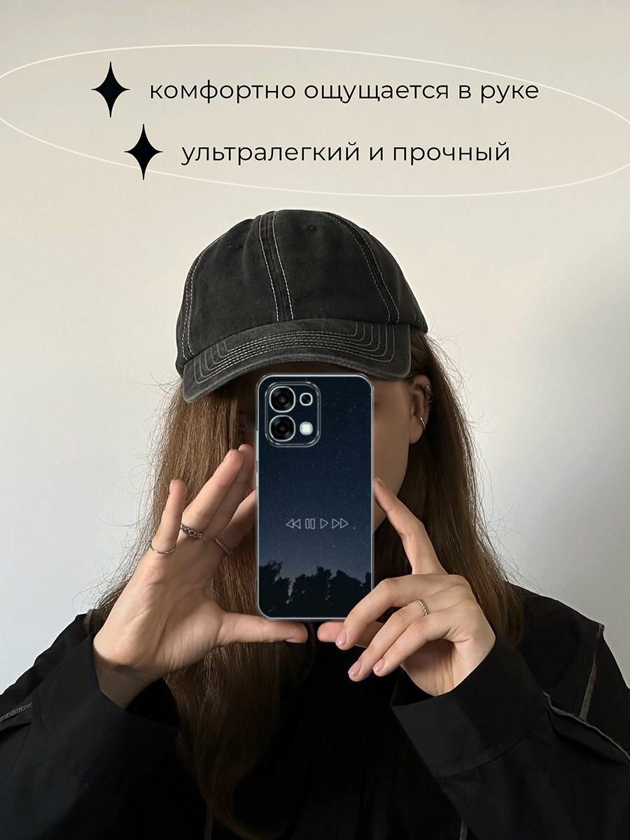 Чехол на Oppo A6 Pro / Оппо A6 Про с принтом космическая музыка — фото 1