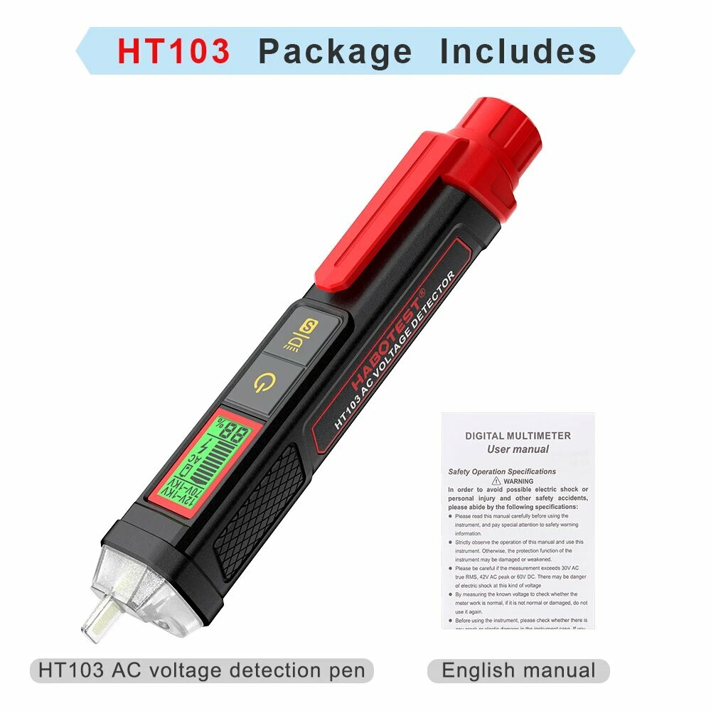 Cretrust HABOTEST HT103 Бесконтактный детектор напряжения