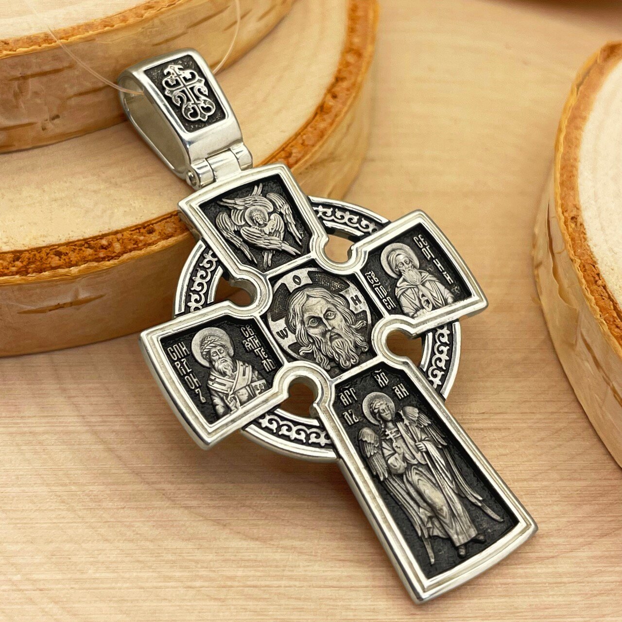 Крестик, серебро, 925 проба, оксидирование, чернение