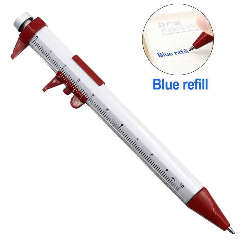 Ручка-штангенциркуль 0-80 мм, Red-Blue