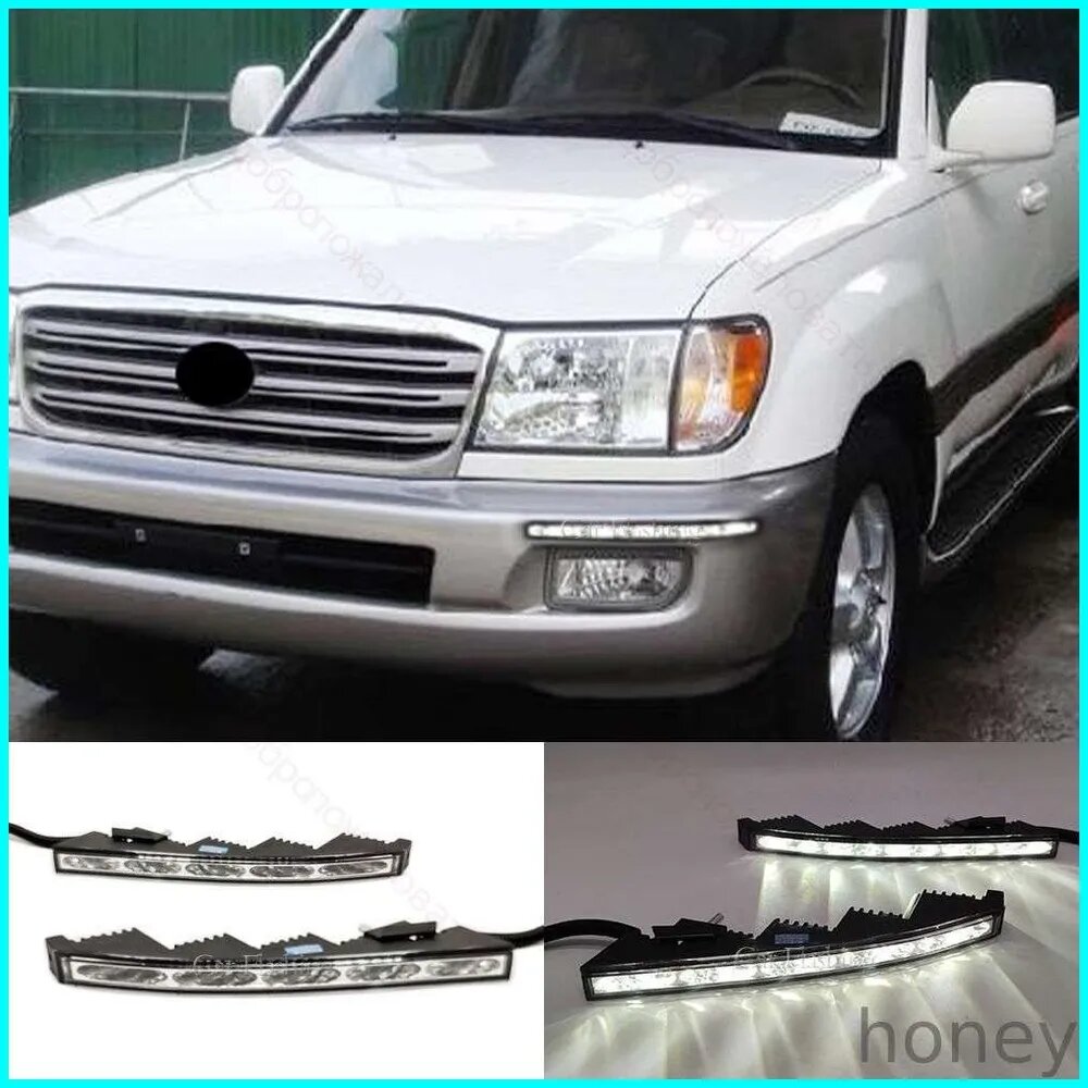 Toyota Land Cruiser FJ200 2008-2013 Дневные ходовые огни Передний бампер противотуманные фары