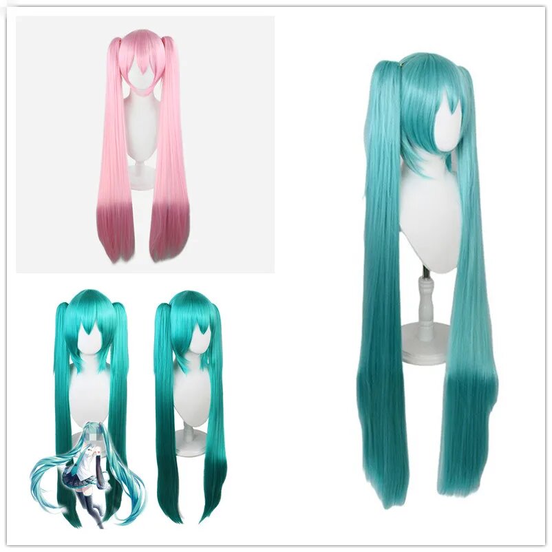Розовый парик для косплея MIKU