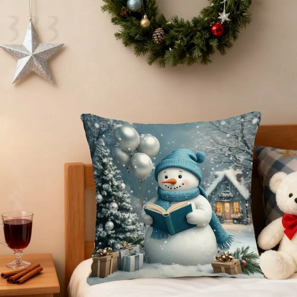 Наволочка, K51H11182W, Лён, 45x45 см 1шт