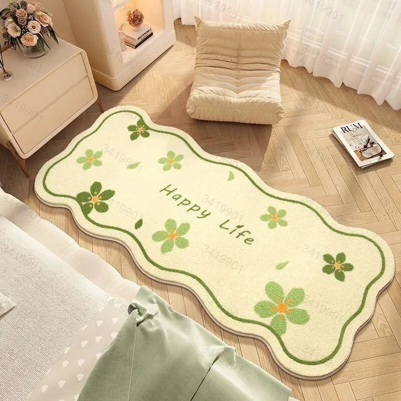 Коврик прикроватный Happy Life 50x120 см утолщённый искусственный кашемировый ковер