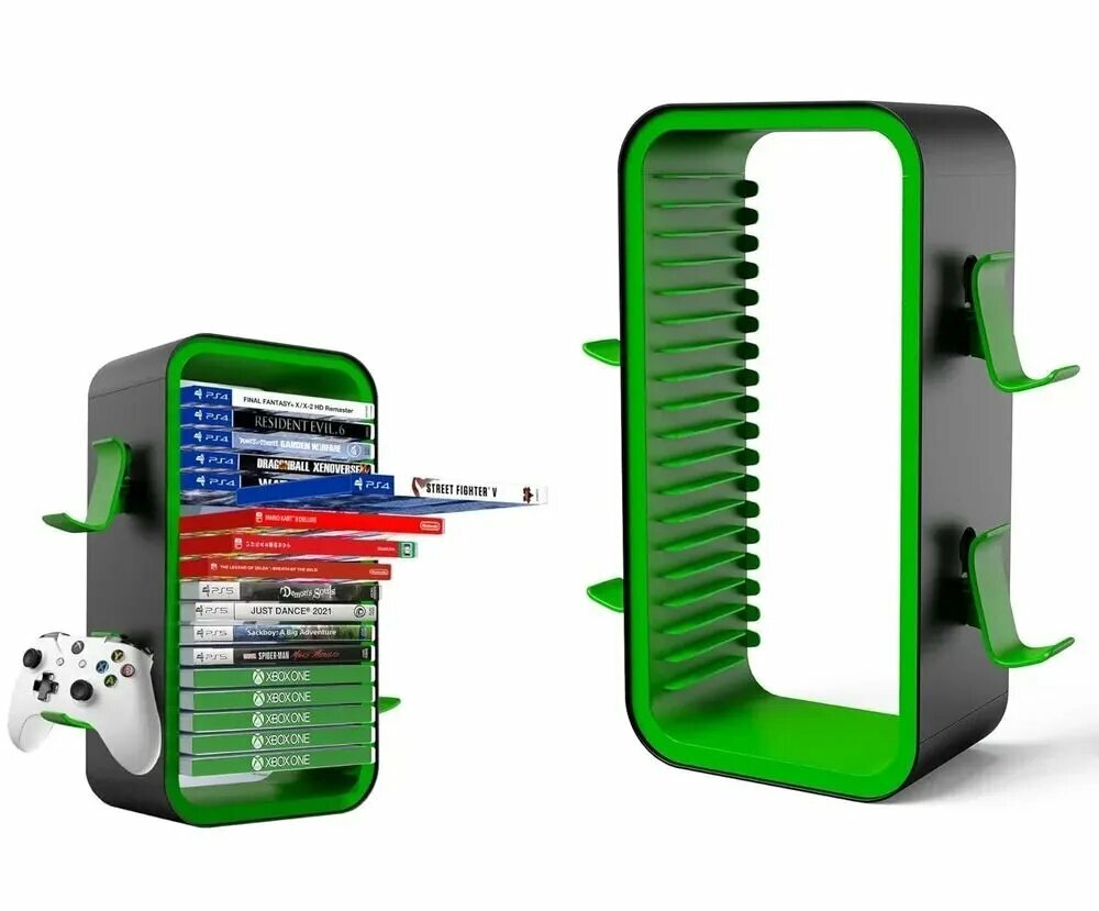 2025 Башня для хранения игр для стойки для игровых дисков PS5 4 Xbox Switch и подставки для контроллера