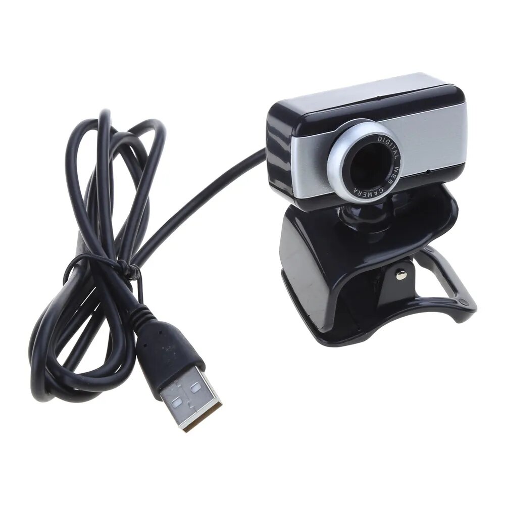 Веб-камера USB черная для компьютера и ноутбука