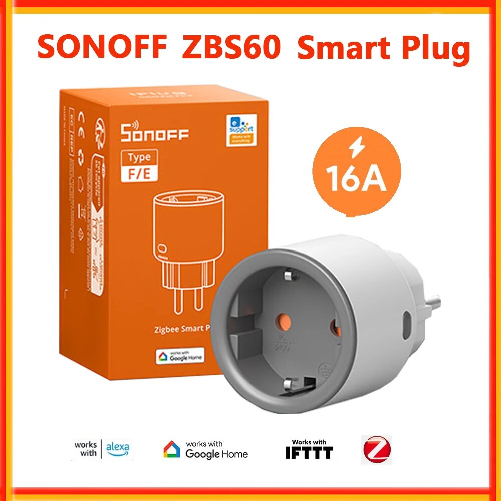 SONOFF S60ZB Zigbee умная вилка с мониторингом энергии