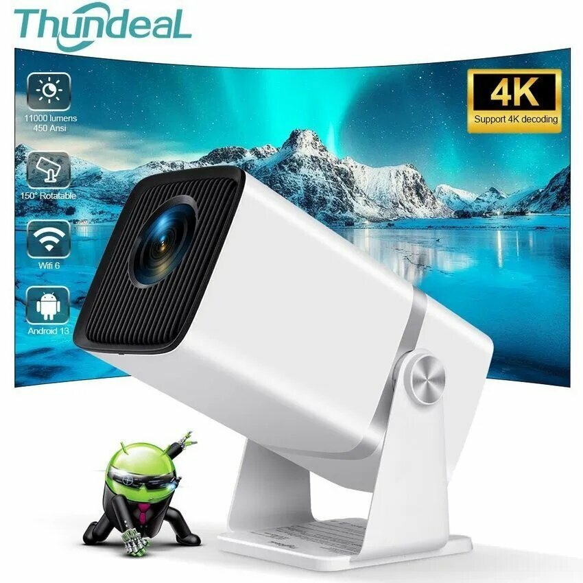 ThundeaL Проектор, 1LCD, белый