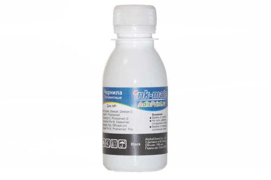 Чернила для Hp, пигментные, Black, 100 мл.