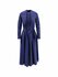 Платье Aspesi Ruffled tie dress, размер 44, Синий принт