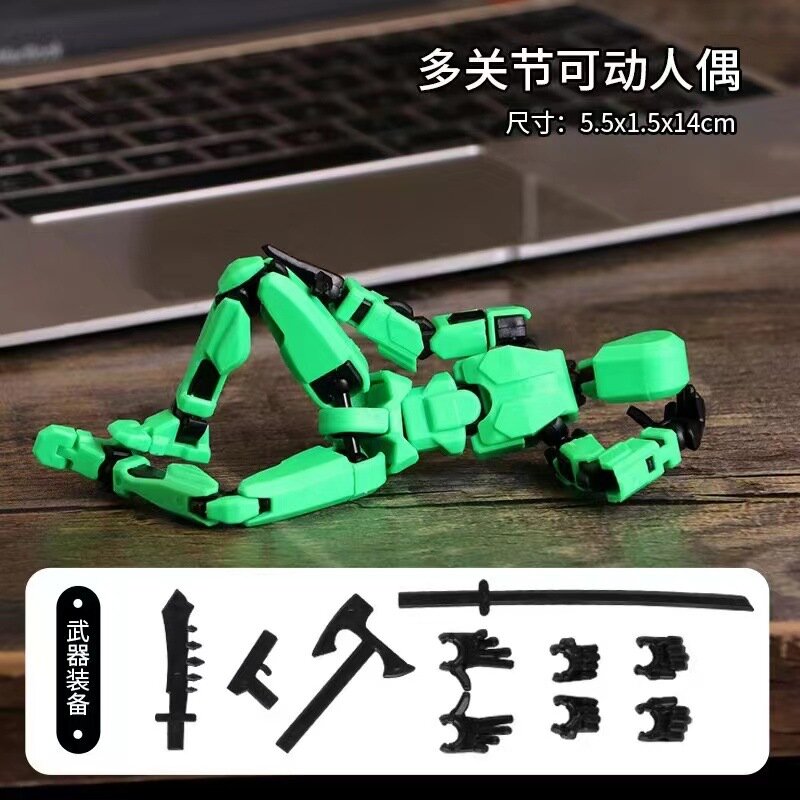 Новая магнитная фигурка 13-точечных суставов с полным телом, 3D-печать, анти-гравитационные суставы - Зеленый