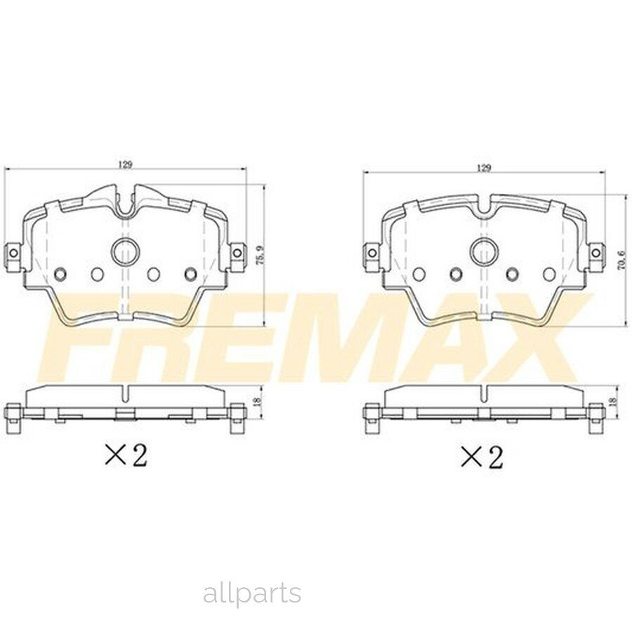 FREMAX FBP1532 колодки дисковые передние!\ BMW F40 19>